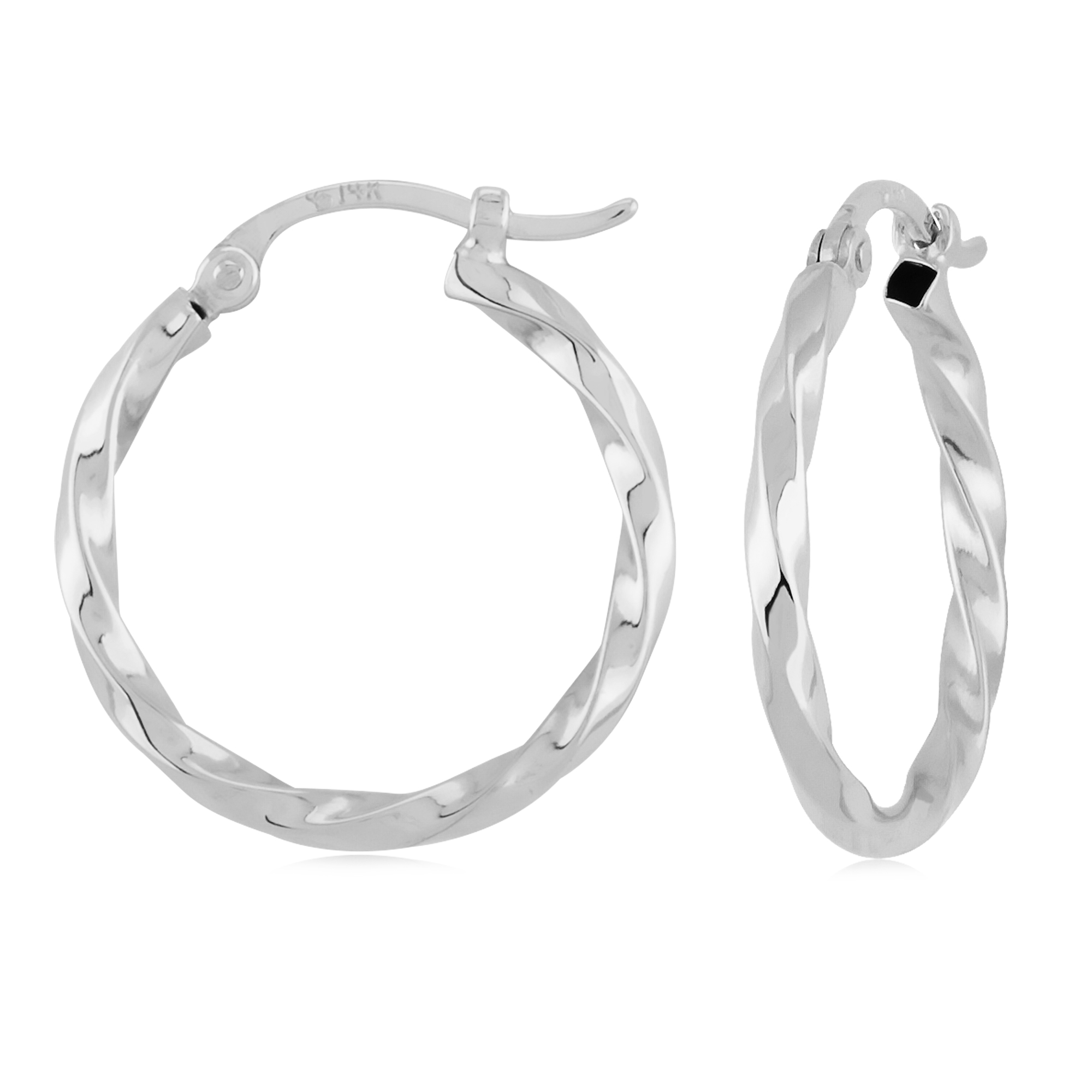 14KWG 1.8X18MM TWISTED TUBE HOOP - Carla Corporation